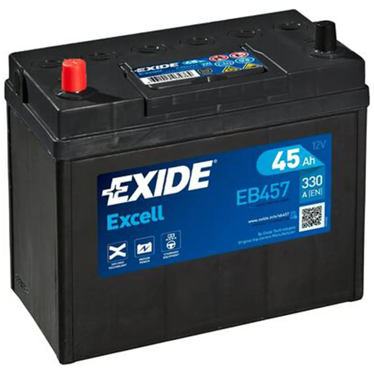 AKUM EXIDE EXCELL 12V45AH L+ EB457 ASIA ( B34 ) | KIT Commerce - Online ...
